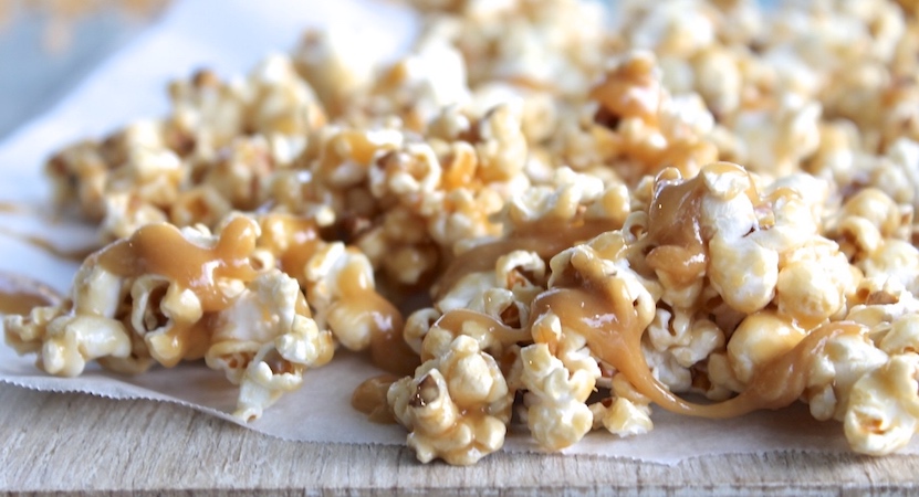 Sticky Caramel Popcorn - Live Love Nourish